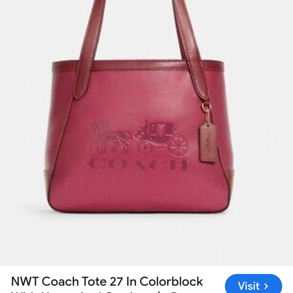 Coach | Bags | Coach Colorblock Tote Bag Pink And Purple | Poshmark
